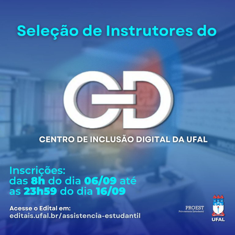 Centro de Inclusão Digital seleciona bolsistas instrutores; inscreva-se ... Centro de Inclusão Digital seleciona bolsistas instrutores; inscreva-se ...