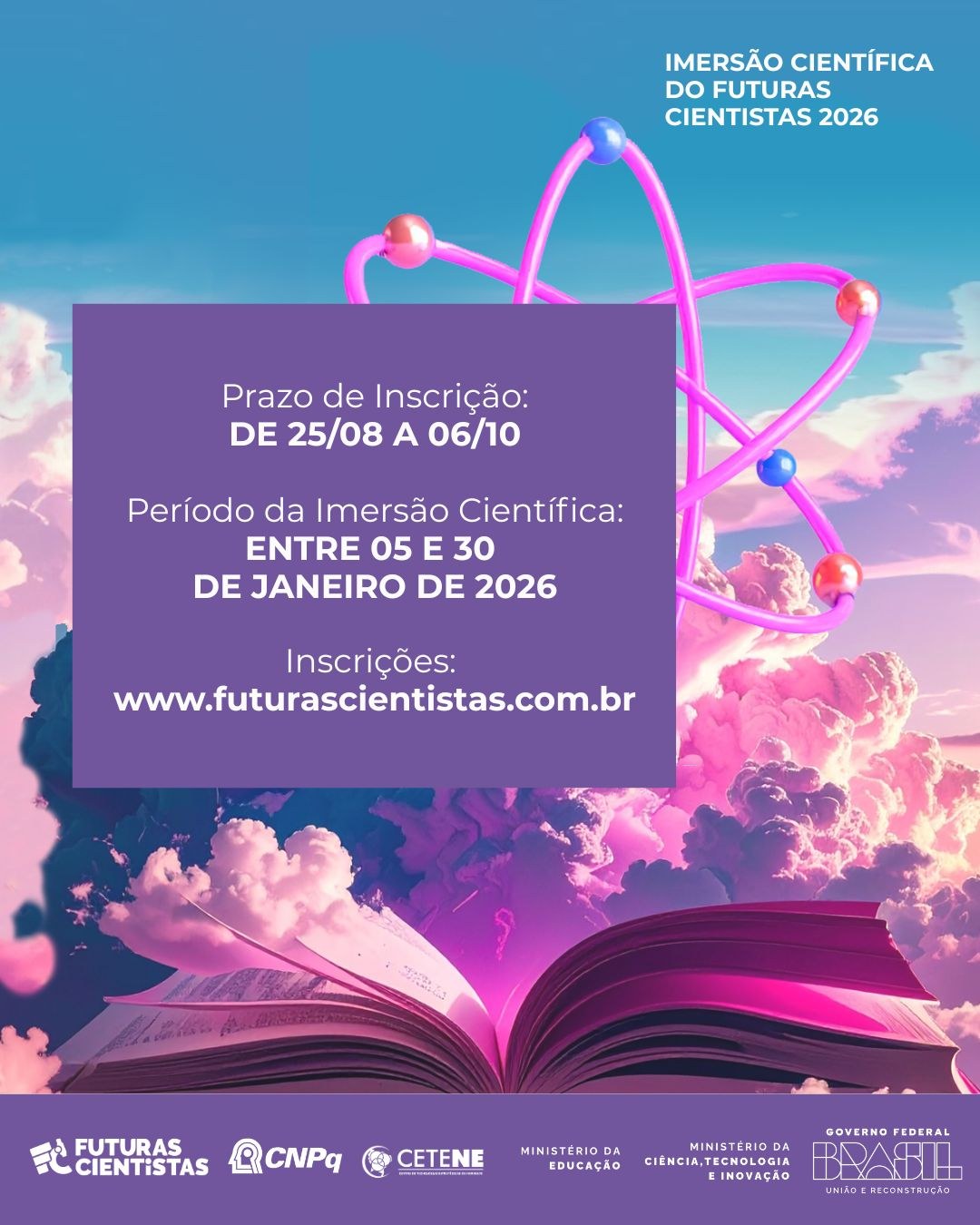 Ufal oferece 16 vagas para imersão em Programa Futuras Cientistas 2026 — Notícias