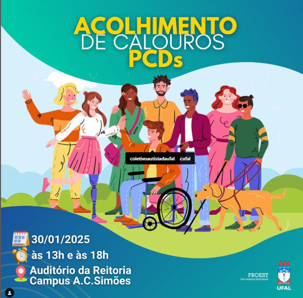 Ufal realiza acolhida com calouros PCDs nesta quinta-feira (30) — Notícias